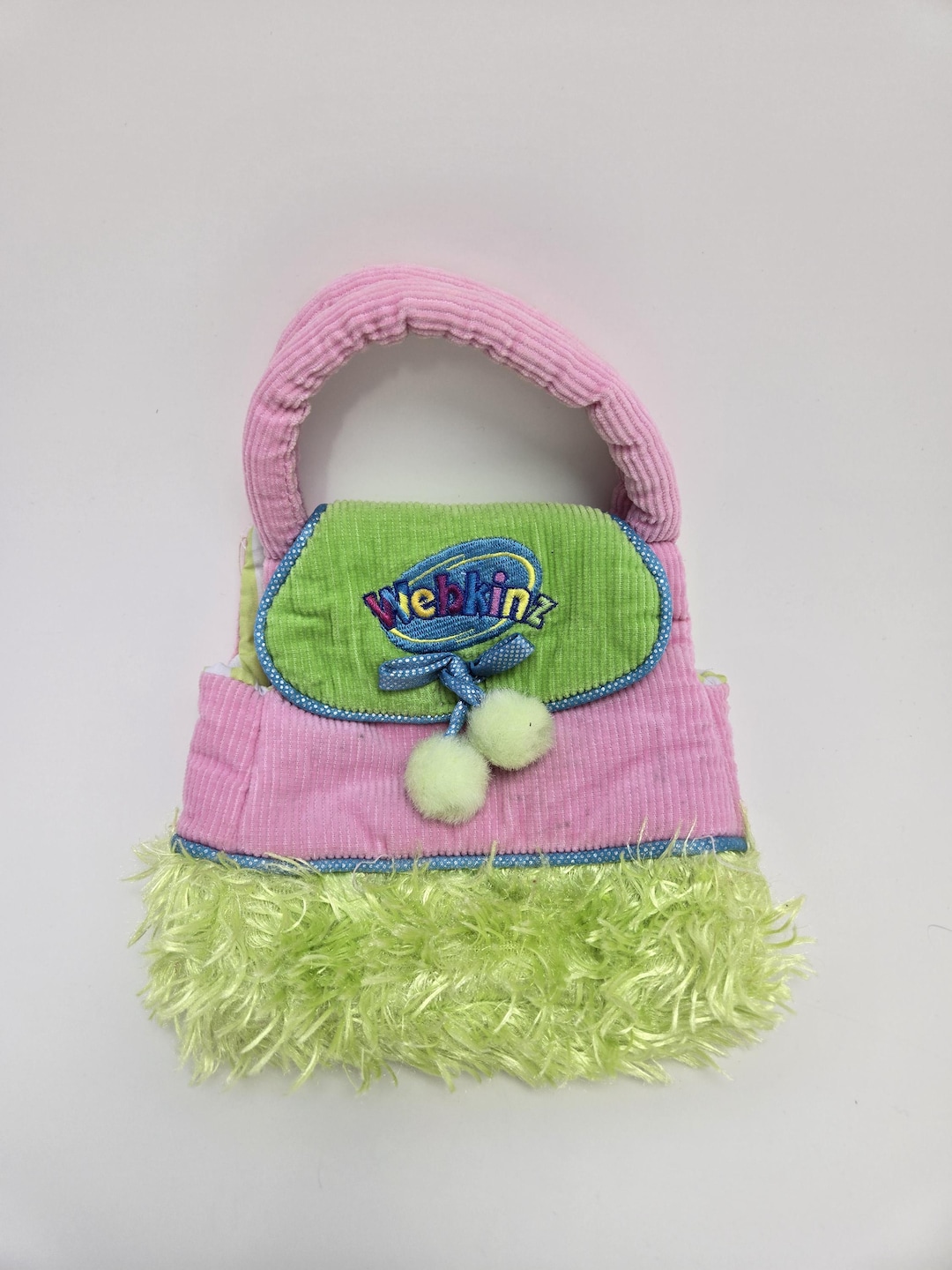 Vintage Webkinz Carrier Purple Green and Pink, Ganz Plush Purse (8 Inch ...