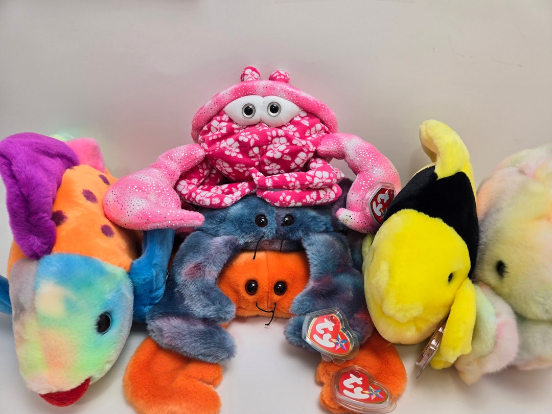 Ty Beanie Buddies - Fish and Crabs - Ty Beanie Buddy (12 Inch) Vintage ...
