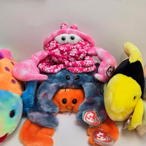 Ty Beanie Buddies - Fish and Crabs - Ty Beanie Buddy (12 Inch) Vintage ...