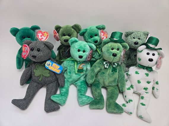 Ty Beanie Baby St Patricks Day Irish Bears Ty Beanie Babies 8 Inch Vintage Beanies Etsy UK