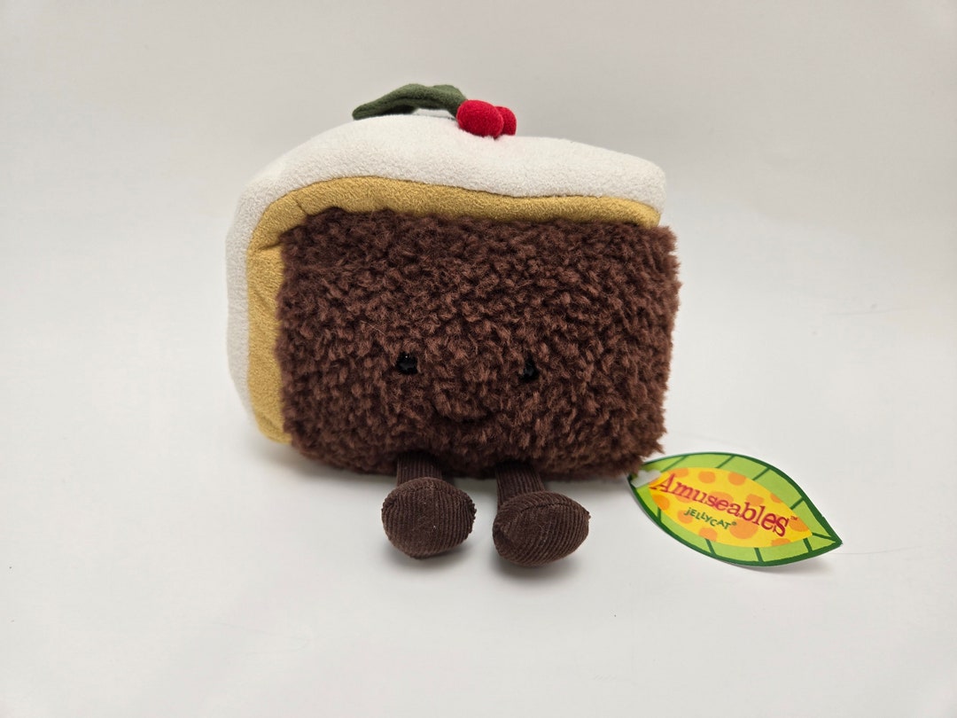 Jellycat Amuseable Slice of Christmas Cake Collectible New With Tags 5 ...