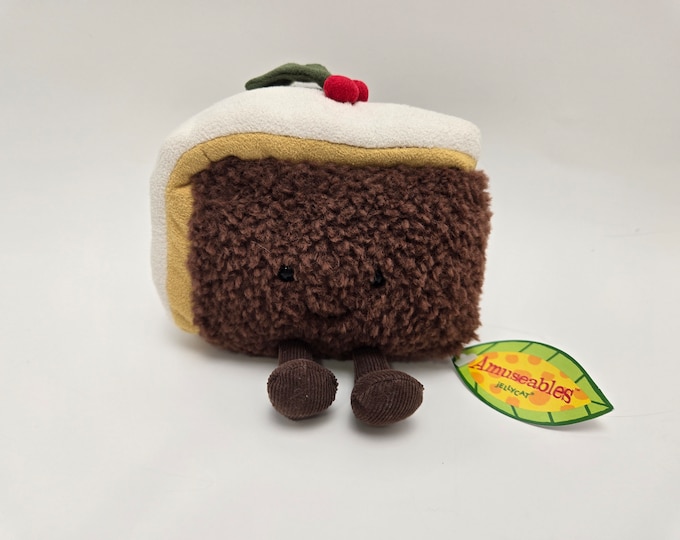 Jellycat Amuseable Slice of Christmas Cake Collectible New With Tags ...