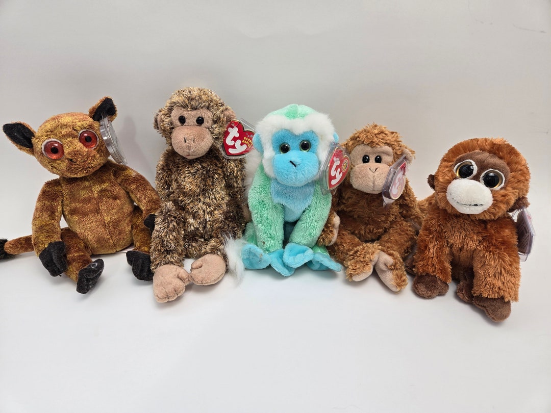 Ty Beanie Baby Monkeys - Monkey Beanie Babies (8 Inch) Vintage Beanies ...