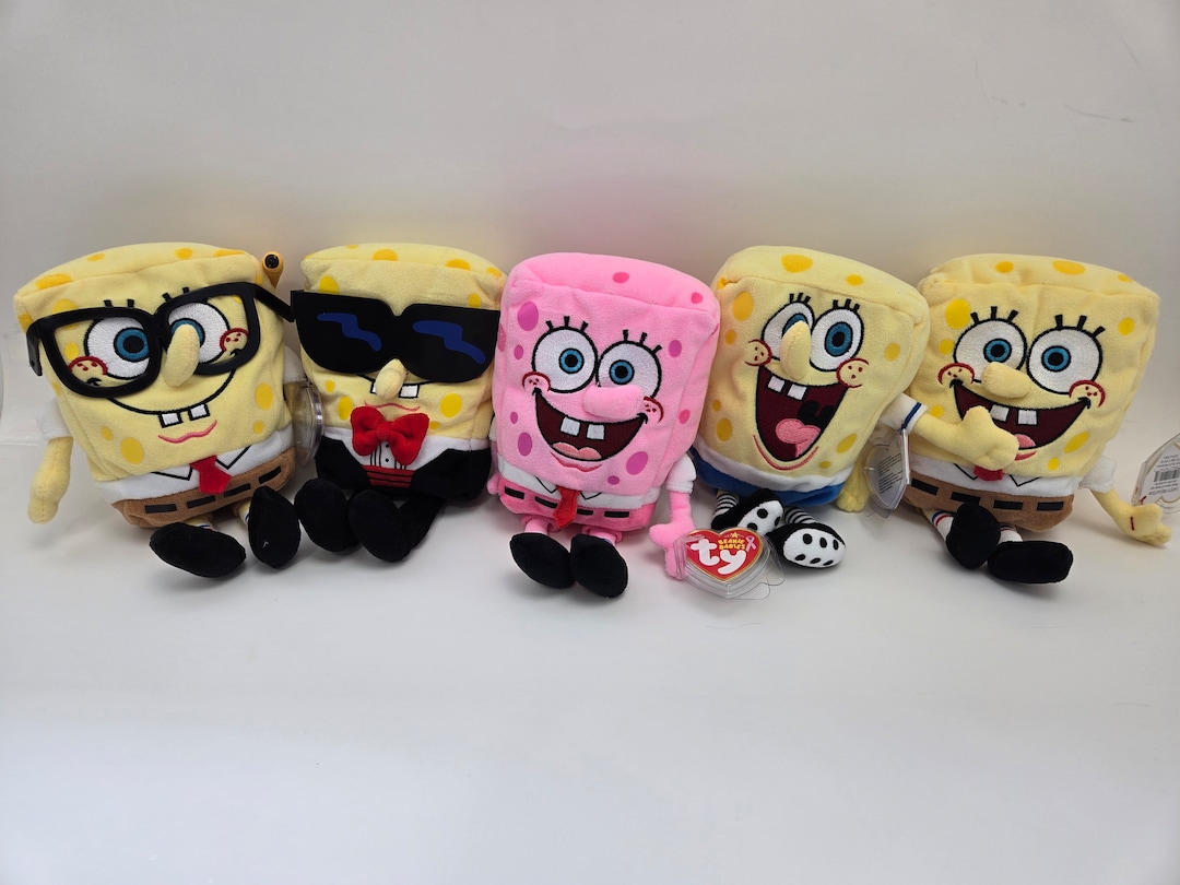 Ty Beanie Babies - Spongebob Squarepants Characters! (8 Inch) Vintage ...