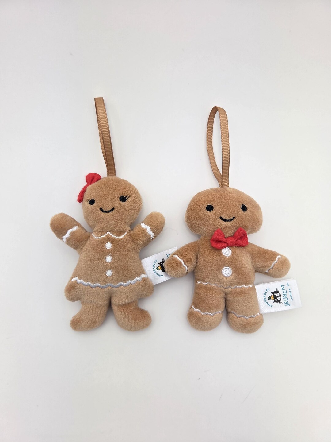 Jellycat Festive Gingerbread Fred and Ruby Tiny Ornaments * Make ...