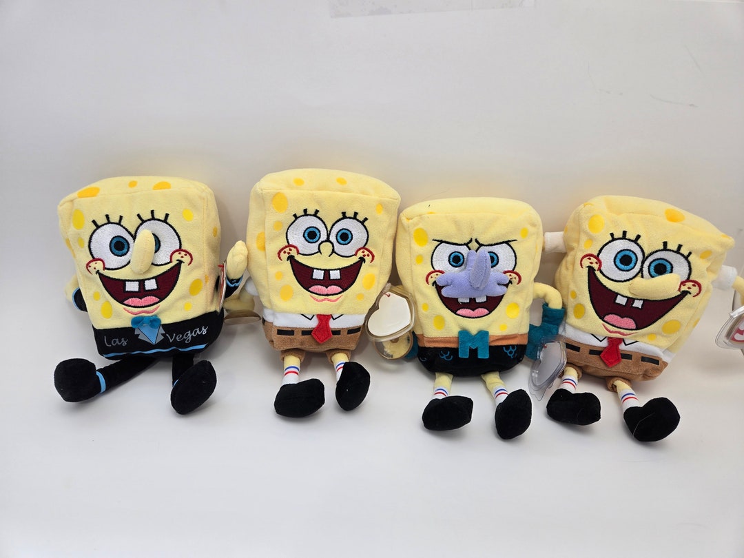 Ty Beanie Babies - Spongebob Squarepants Characters! (8 Inch) Vintage ...