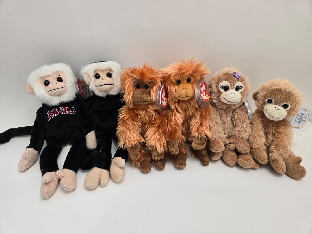 Ty Beanie Baby Monkeys - Monkey Beanie Babies (8 Inch) Vintage Beanies ...