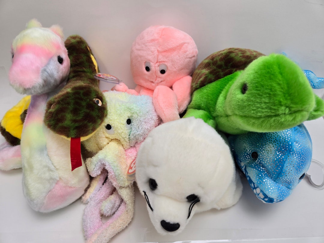 Ty Beanie Buddies - Water Animals - Ty Beanie Buddy (12 Inch) Vintage ...