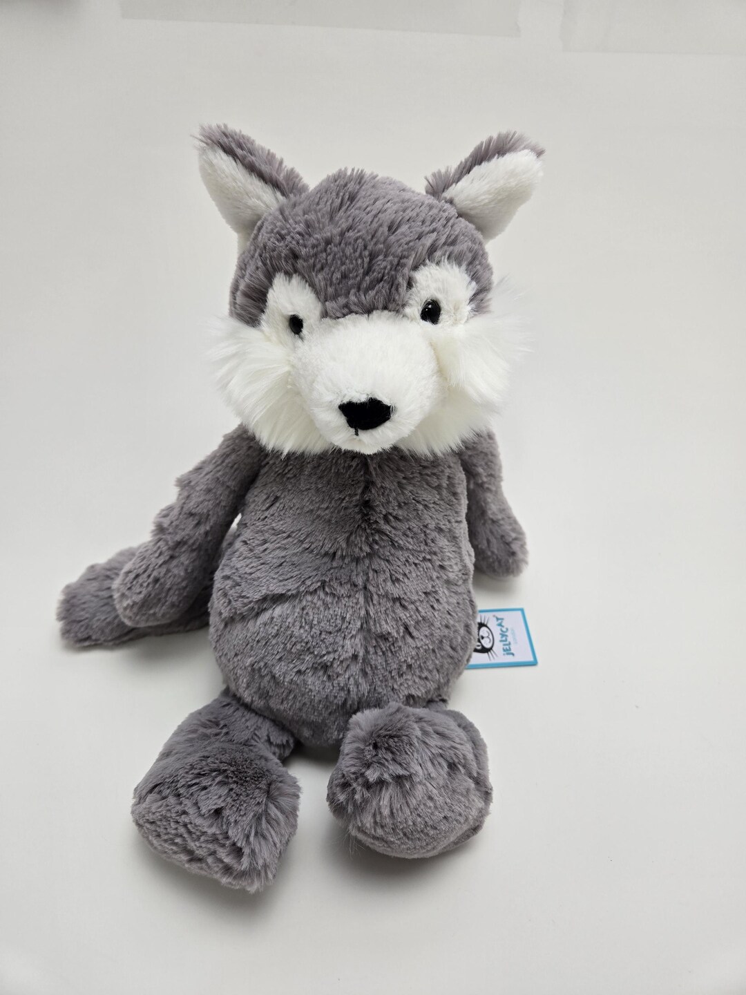 Jellycat Original Bashful Wolf Plush New With Tags Collectible 12 Inch ...