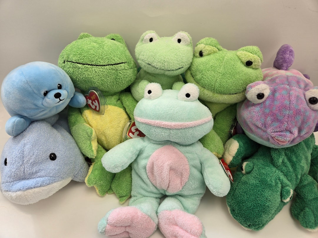 Ty Pluffies Water Animals - Ty Beanie Babies Pluffies Collection (6 ...