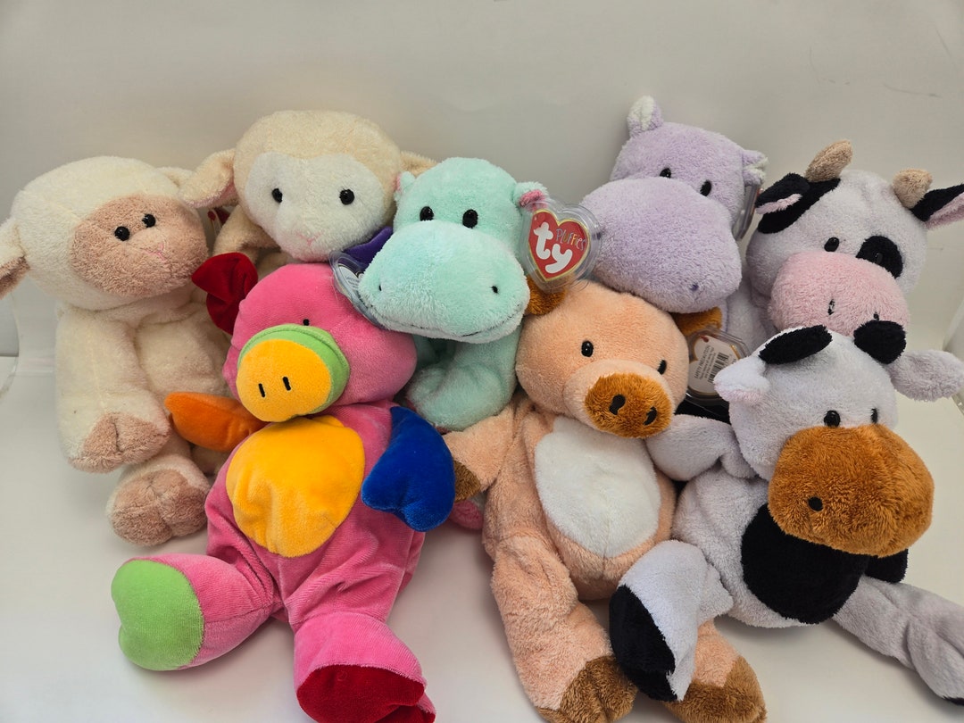 Ty Pluffies Farm Animals - Ty Beanie Babies Pluffies Collection (6 Inch ...