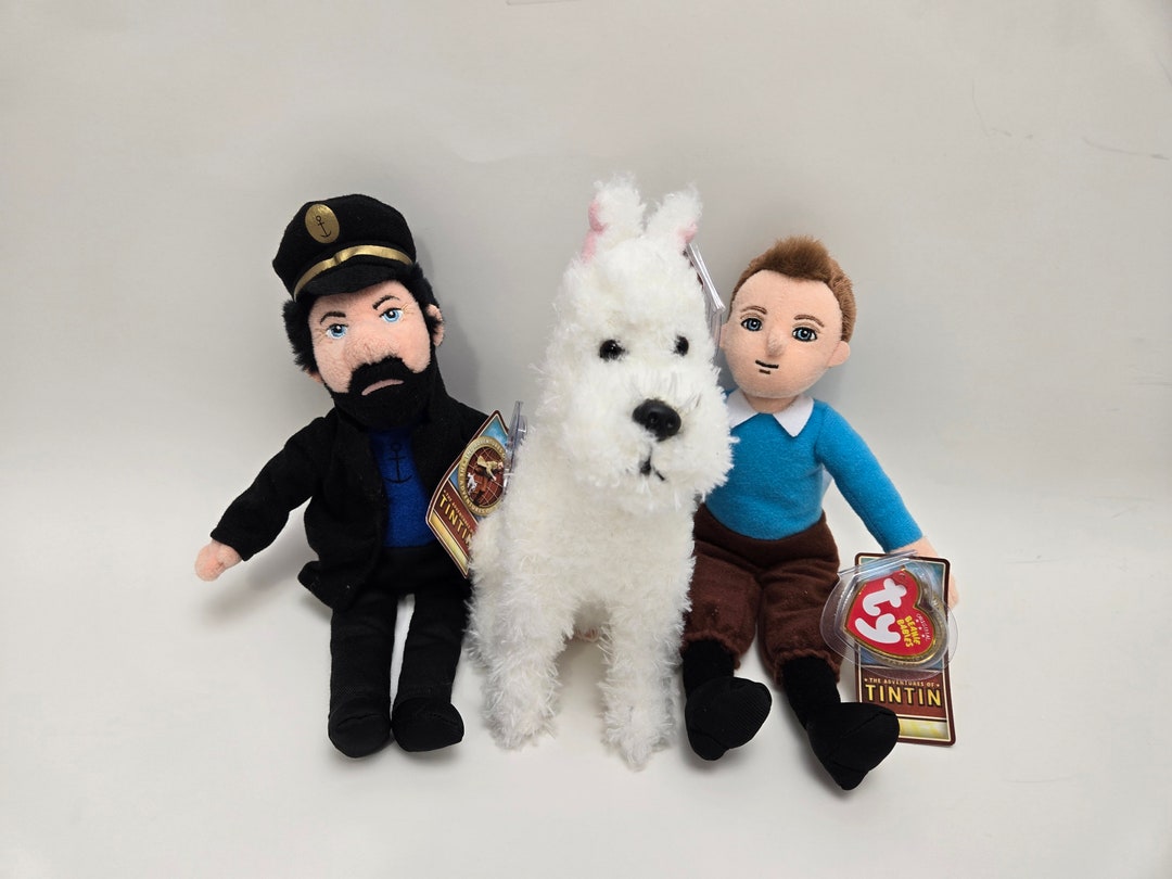 Ty Beanie Babies - Captain Haddock, Snowy, and Tintin From the ...