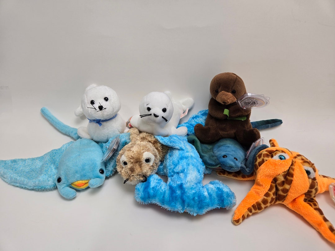 Ty Beanie Baby MISC Water Animal Beanie Babies (6 Inch) Vintage Beanies ...