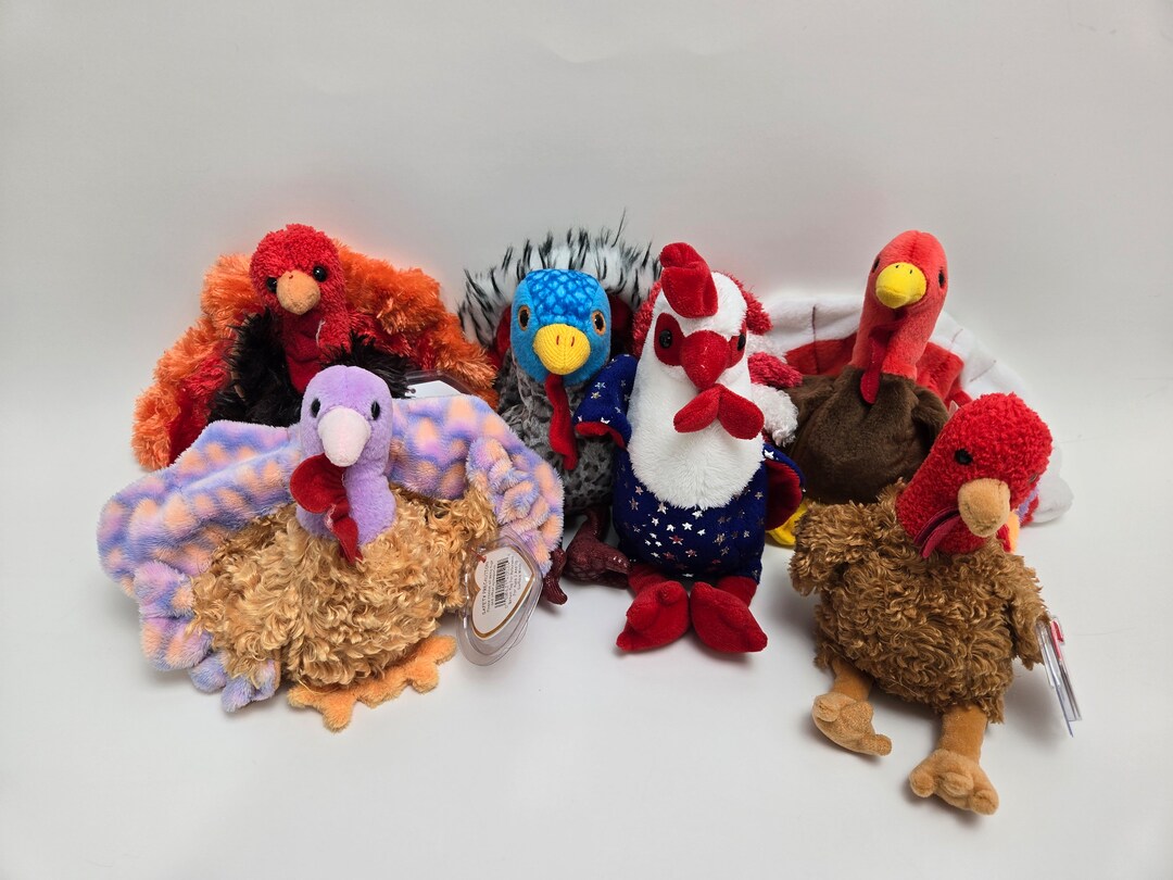 Ty Beanie Baby Turkeys - Ty Beanie Babies (6 Inch) Vintage Beanies - Etsy