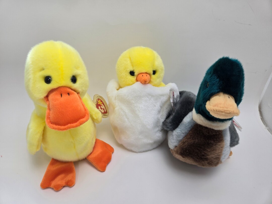 Ty Beanie Buddies - Ducks and Chick - Ty Beanie Buddy (12 Inch) Vintage ...