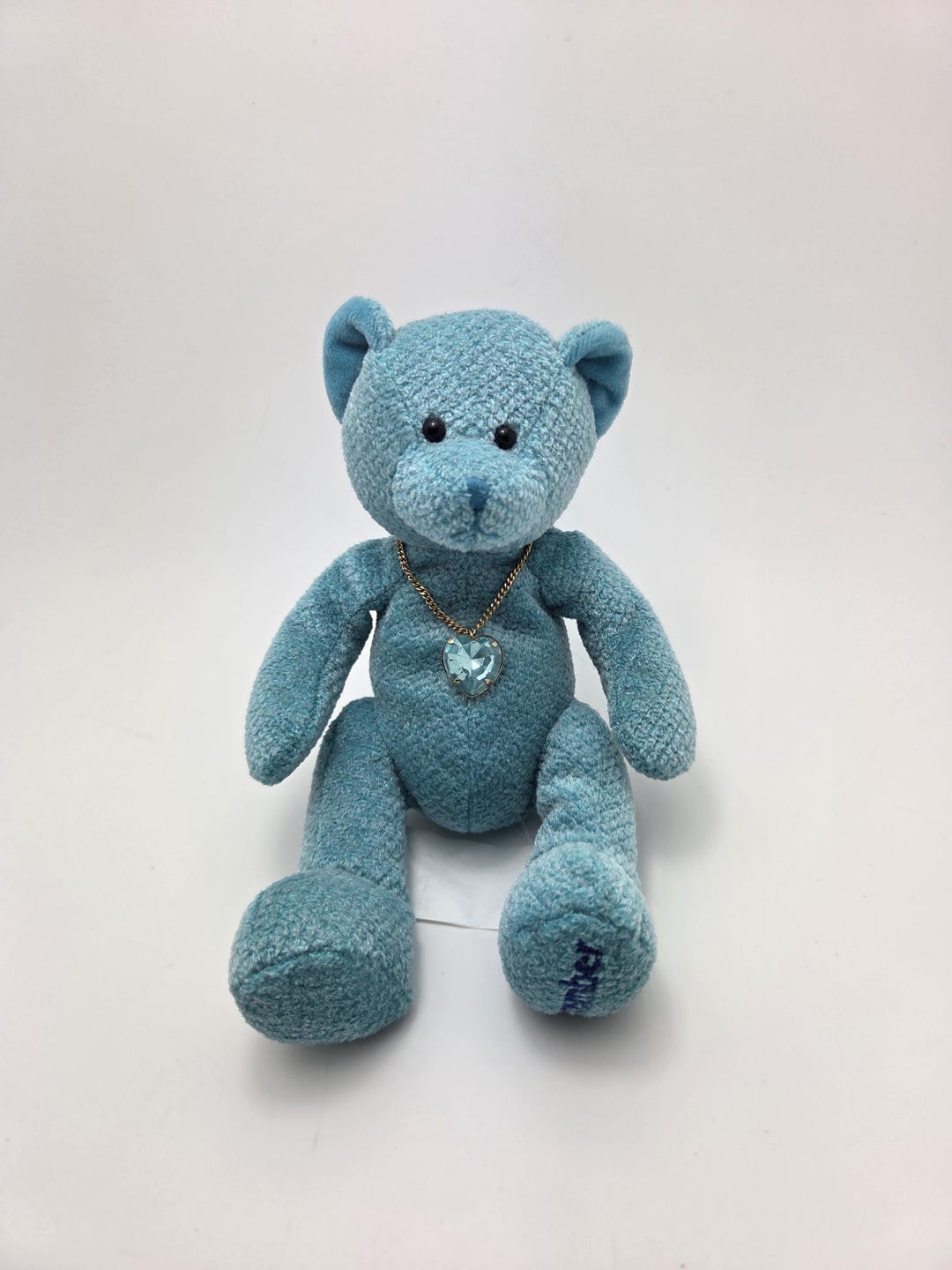 Russ Turquoise Birthday Bear "december" Birthday Bear With Necklace (6 ...