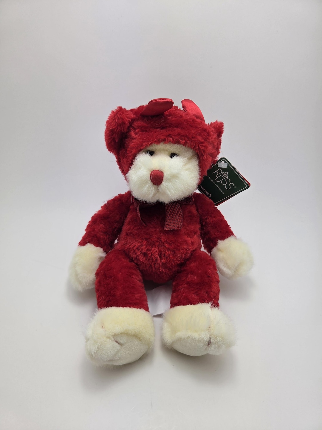 Russ “blaze” the Red Devil Bear Plush Stuffed Animal (8 Inch) - Etsy