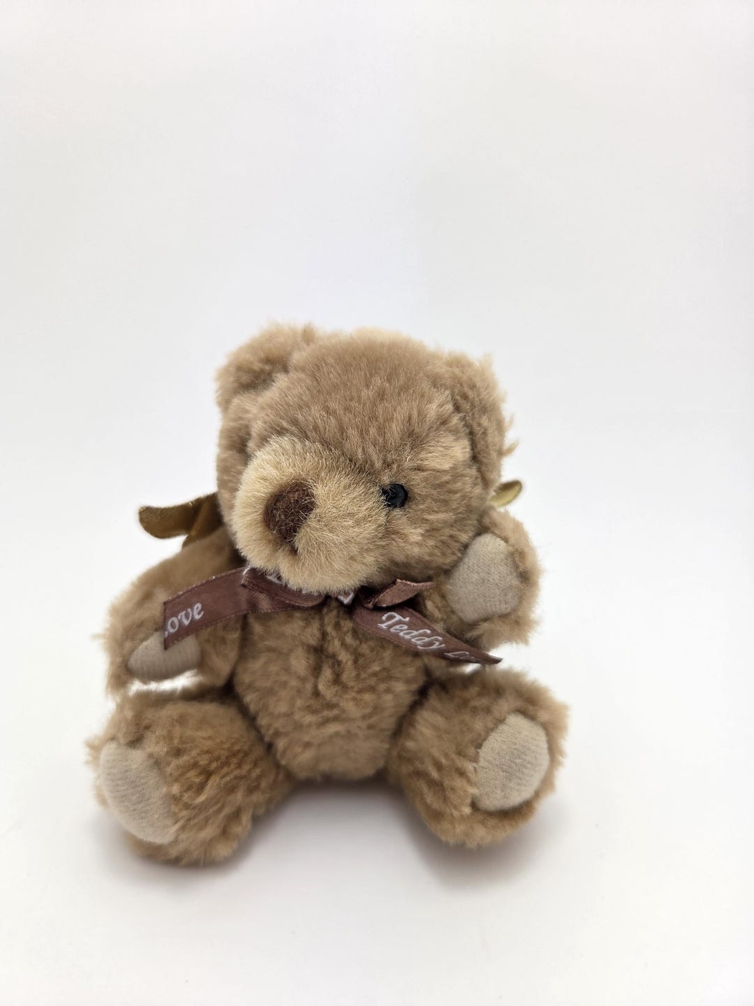Vintage Teddy Bear With Wings, Small Bear "teddy Love" Ribbon (4 Inch ...