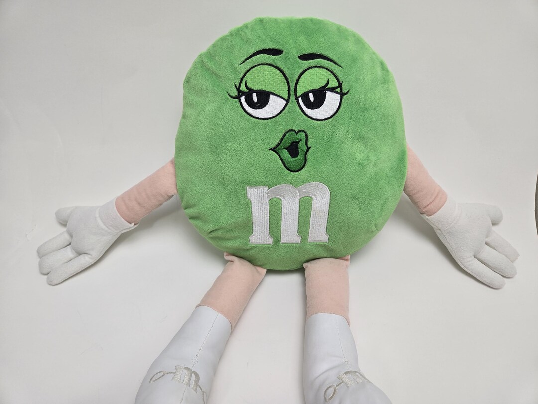 Green M&M Plush, Vintage Collectible, New Without Tags (larger 16 Inch ...