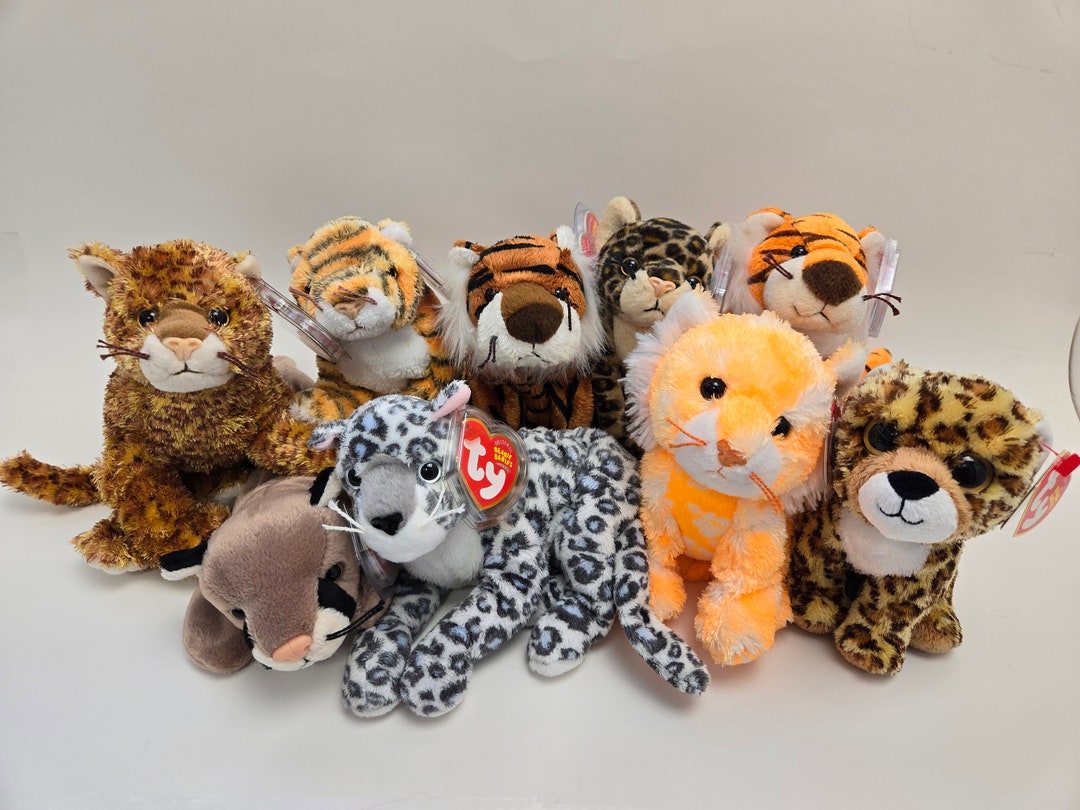 Ty Beanie Baby Wild Cats - Cat Beanie Babies (5 Inch) Vintage Beanies ...