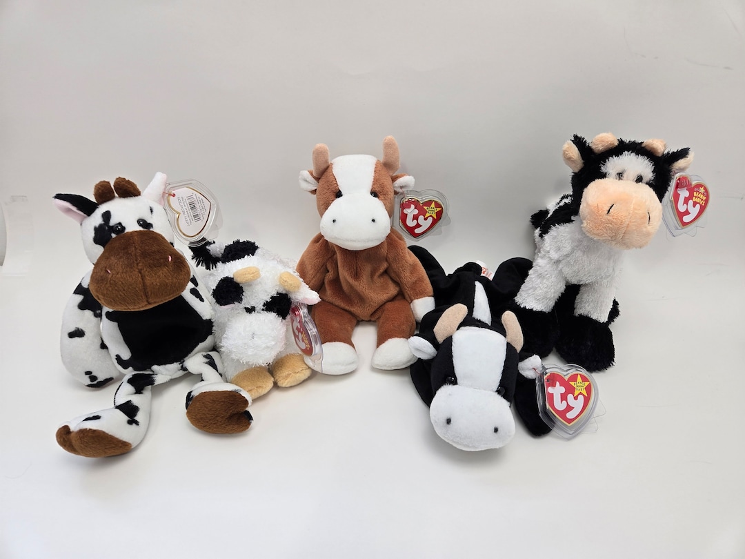 Ty Beanie Baby Cows Cow Beanie Babies 6 Inch Vintage Beanies - Etsy UK
