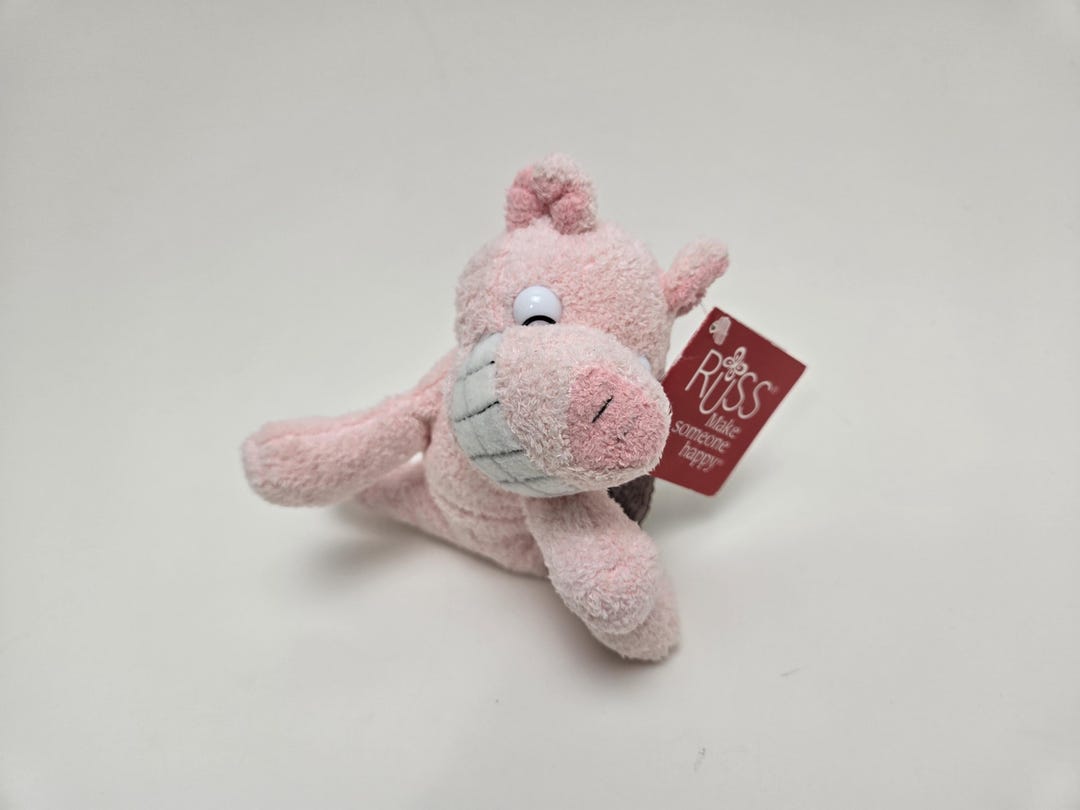 Russ Plush Grinnies the Smiling Pig, Big Smile, New With Tags (5 Inch ...