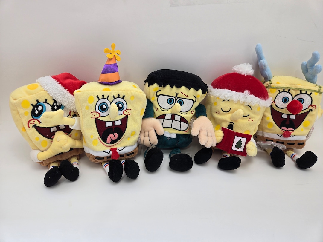 Ty Beanie Babies - Spongebob Squarepants Characters! (8 Inch) Vintage ...