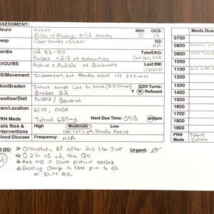 Nurse Report Sheet for Med-surg/tele/stepdown/pcu - Etsy