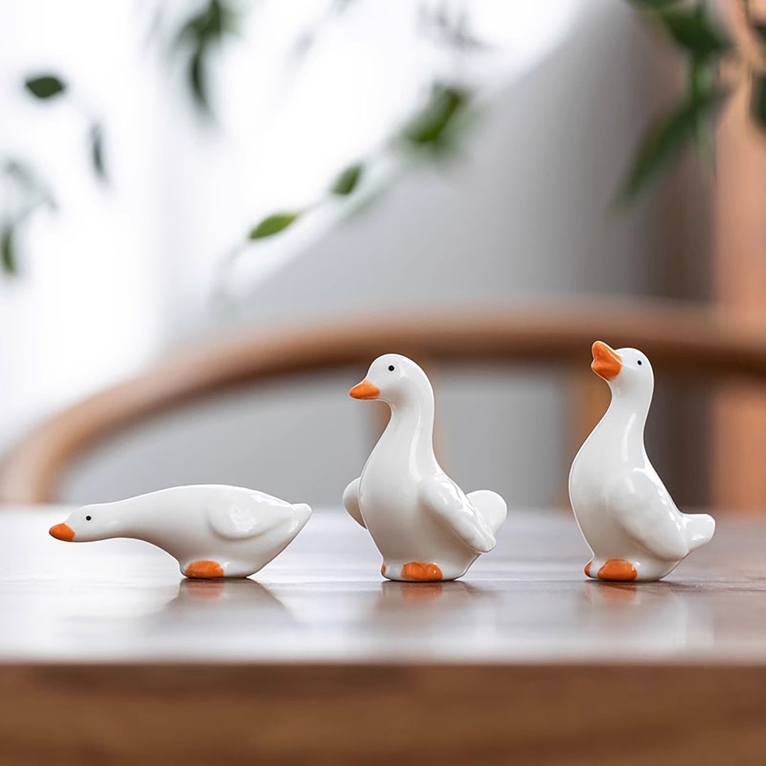 Car Accessories, Cute Handmade White Goose, Glass Ornaments, Glass ...