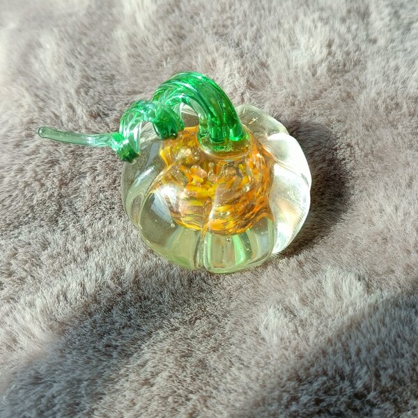 Mini Glass Pumpkin - Etsy