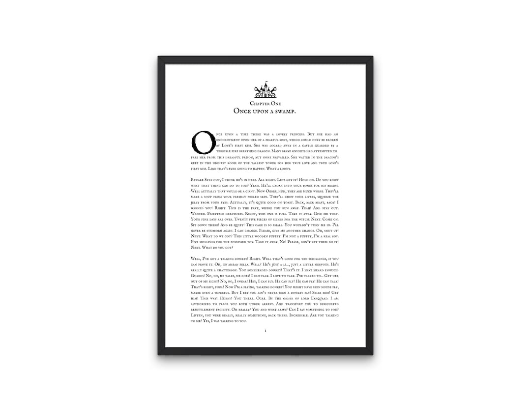 Shrek Story Book Print - Etsy