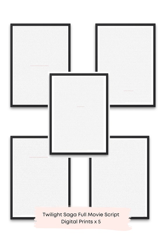 Twilight Movie Script