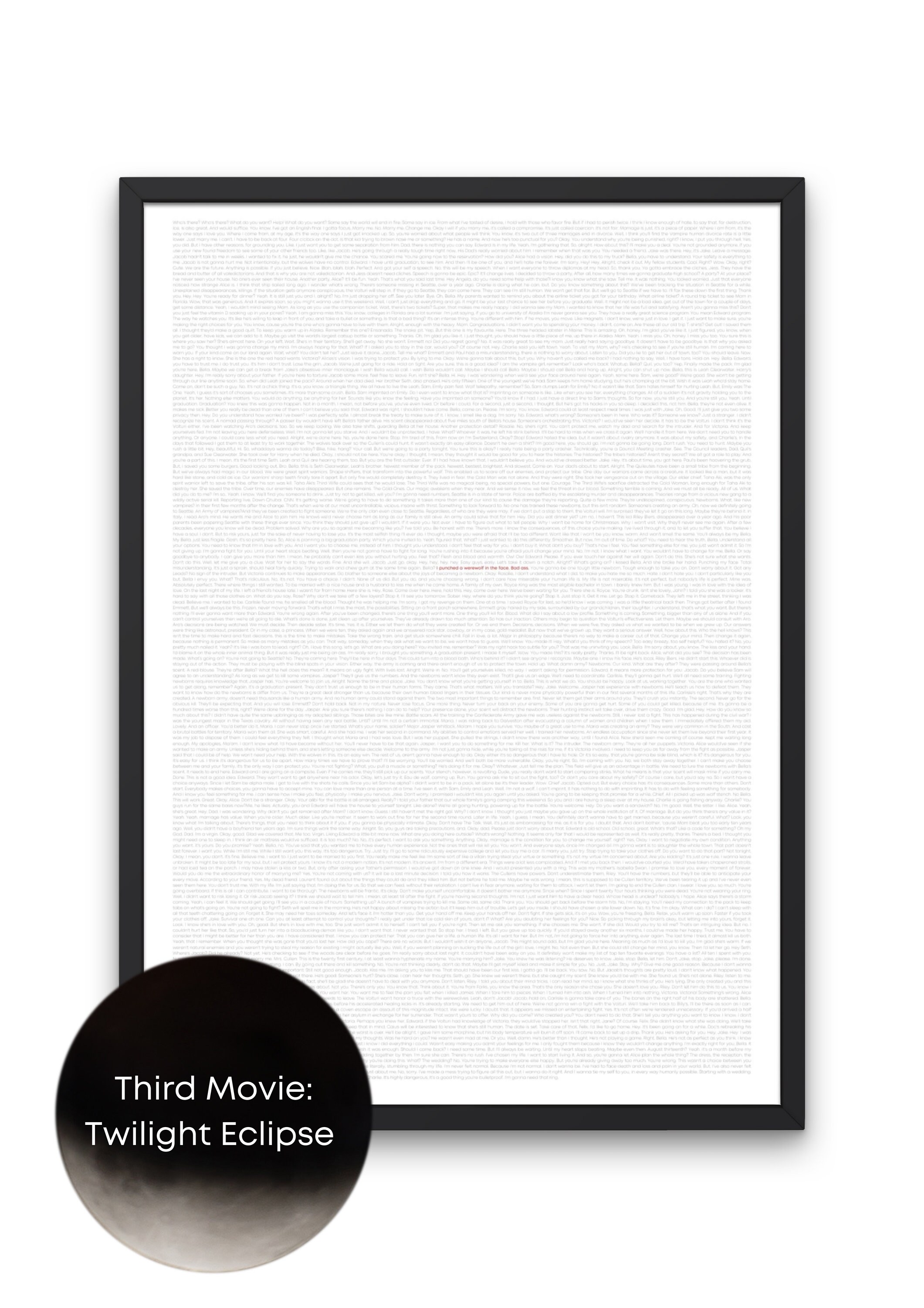 Twilight Saga Full Movie Script Digital Prints X 5 - Etsy