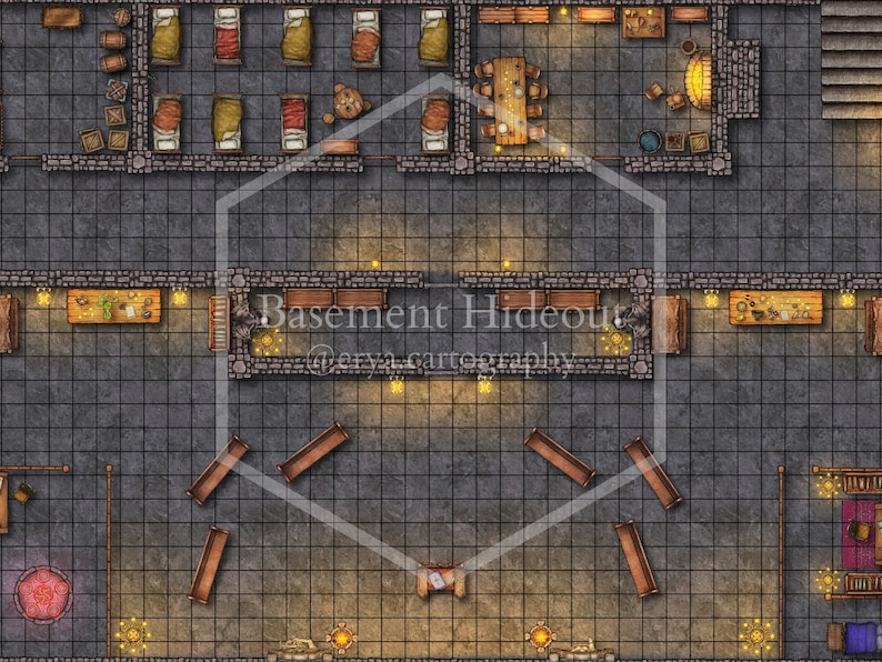 Basement Hideout Battle Map 4K 2K Dnd Map Dungeons and - Etsy New Zealand