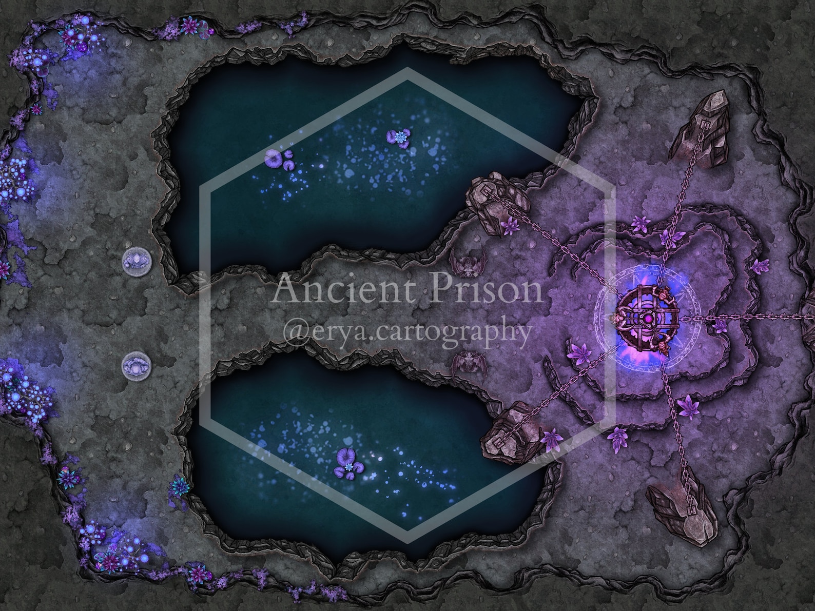 Ancient Prison Battle Map 4K 2K, Dnd Map, Dungeons and Dragons, Roll20 ...
