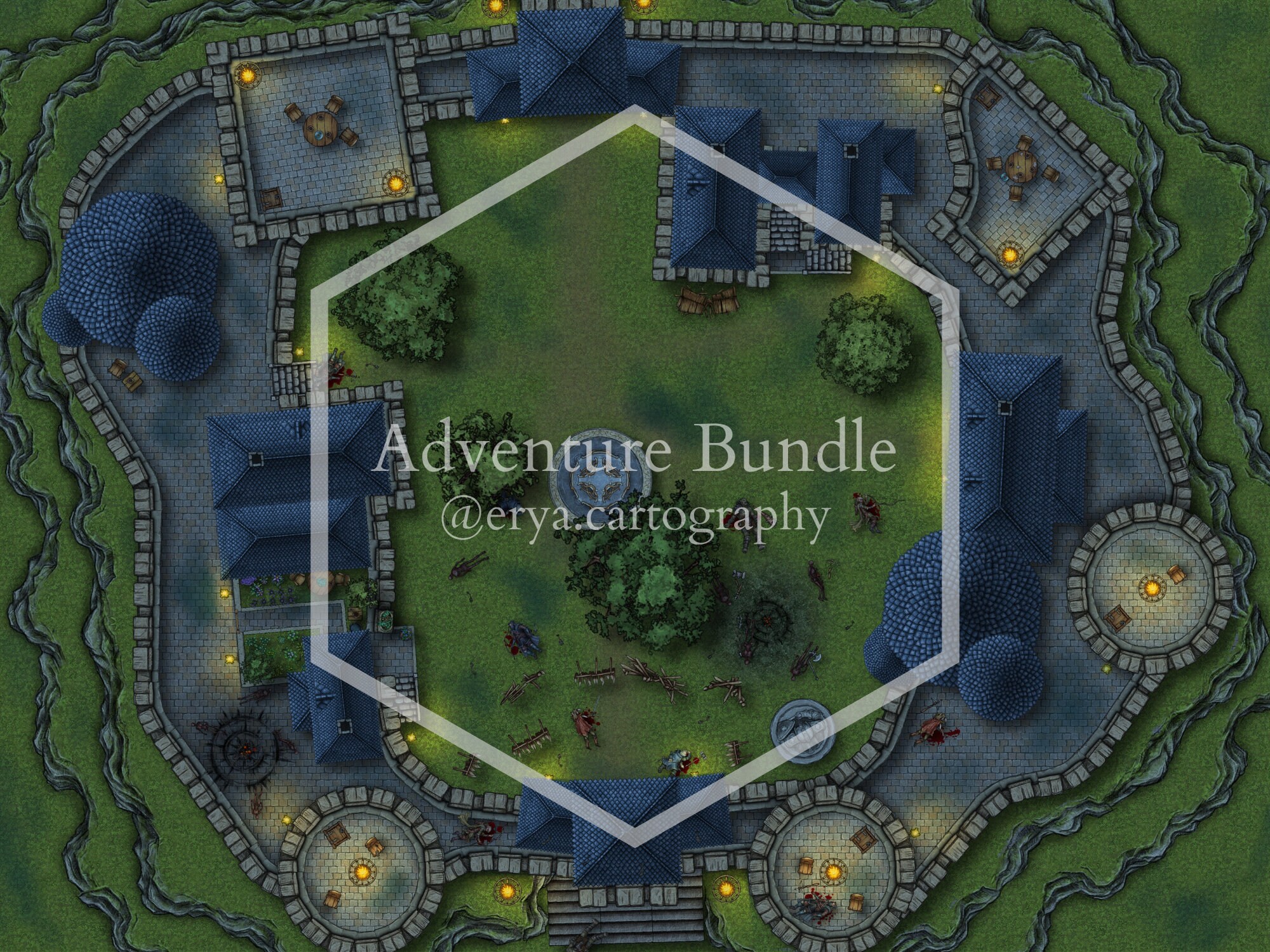 Adventure Map Bundle 4K 3 Battle Maps Dnd Map Dungeons and - Etsy