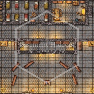 Basement Hideout Battle Map 4K 2K, Dnd Map, Dungeons and Dragons ...
