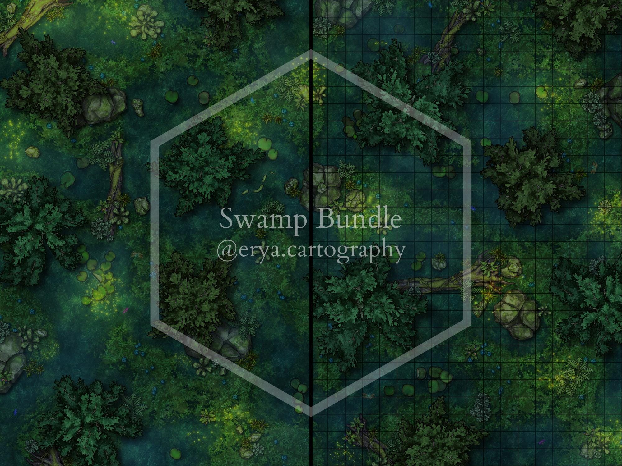 Swamp Adventure Bundle 4K, 5 Battle Maps, Day & Night, Dnd, Dungeons ...