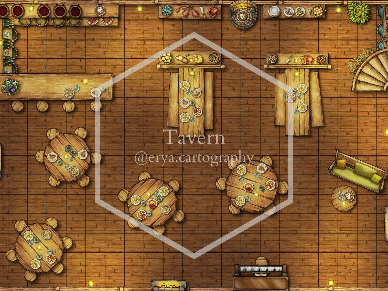Tavern Battle Map 4K 2K Dnd Map Dungeons and Dragons - Etsy
