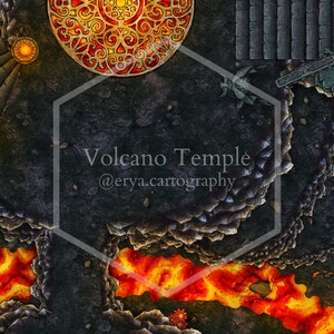 Volcano Temple Battle Map 4K 2K, Dnd Map, Dungeons and Dragons, Roll20 ...