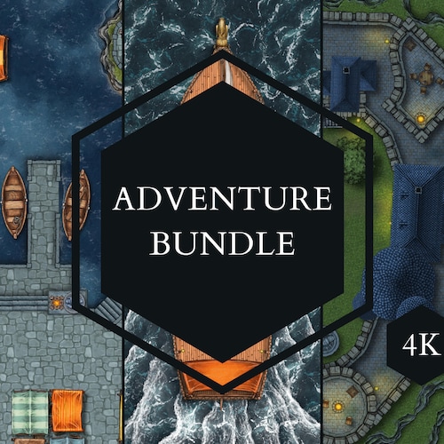 Adventure Map Bundle 4K 3 Battle Maps Dnd Map Dungeons and - Etsy