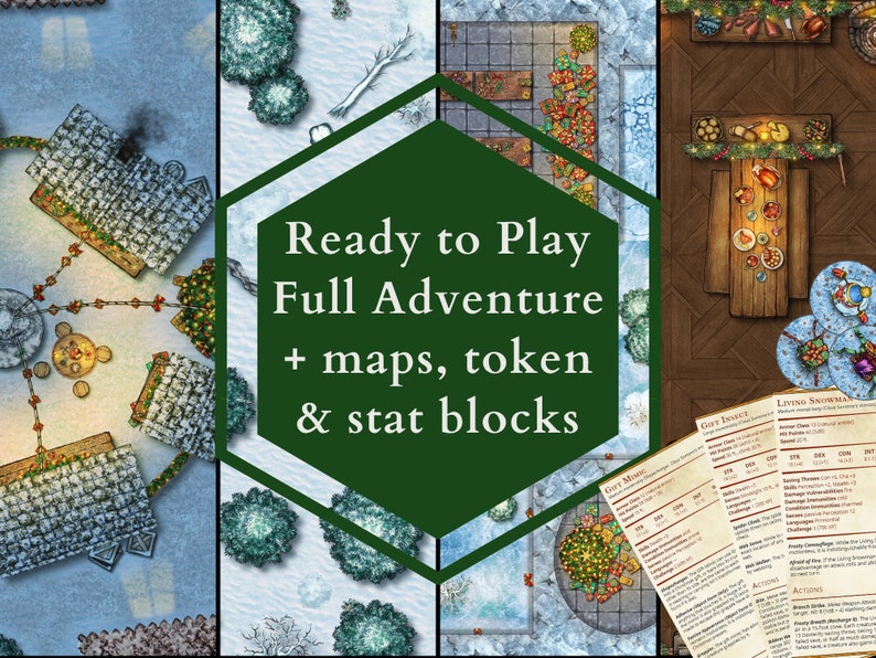 Christmas Adventure Dnd 5e, Battle Maps, Token, One-shot, Dnd Map ...