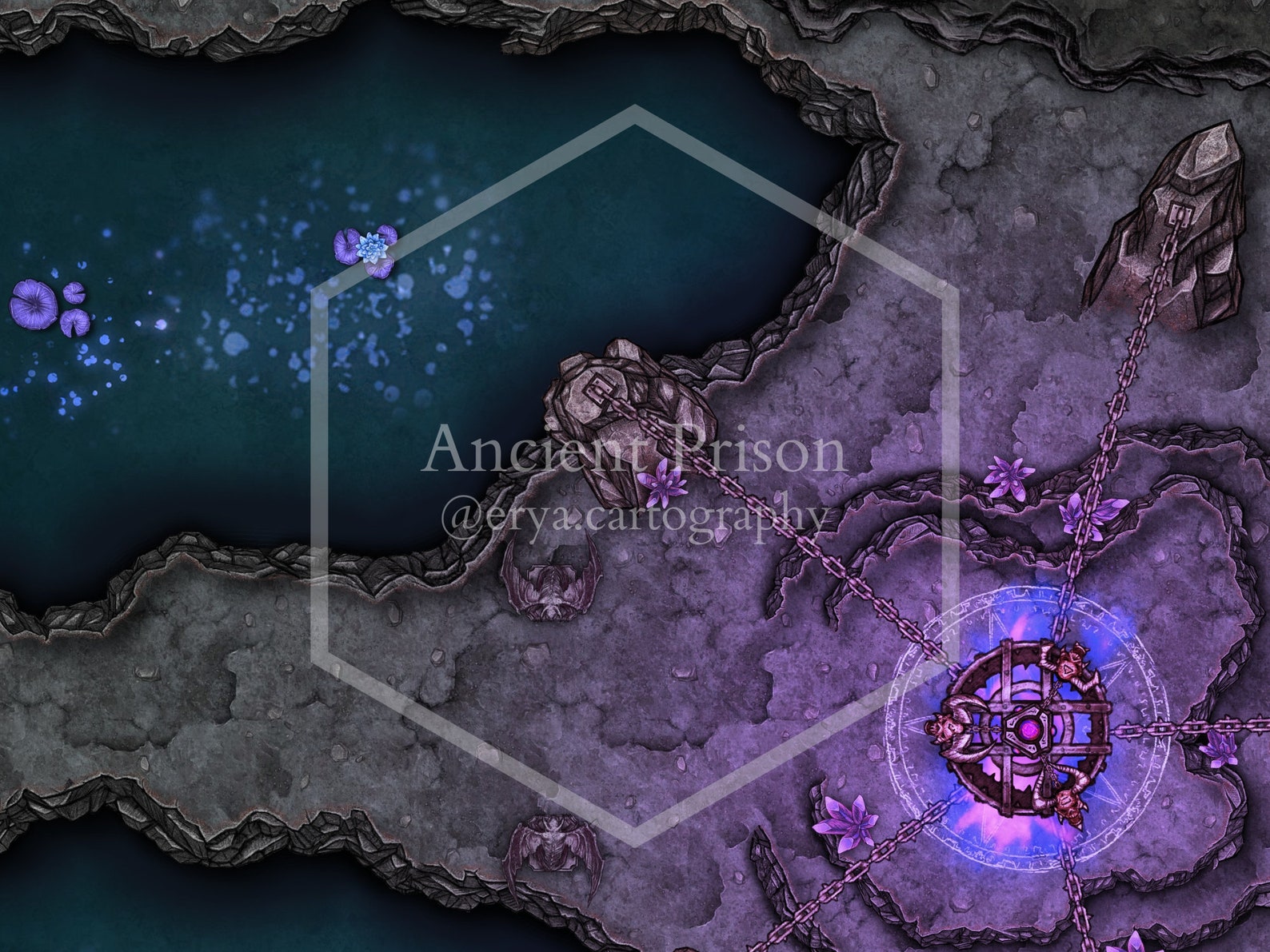 Ancient Prison Battle Map 4K 2K, Dnd Map, Dungeons and Dragons, Roll20 ...