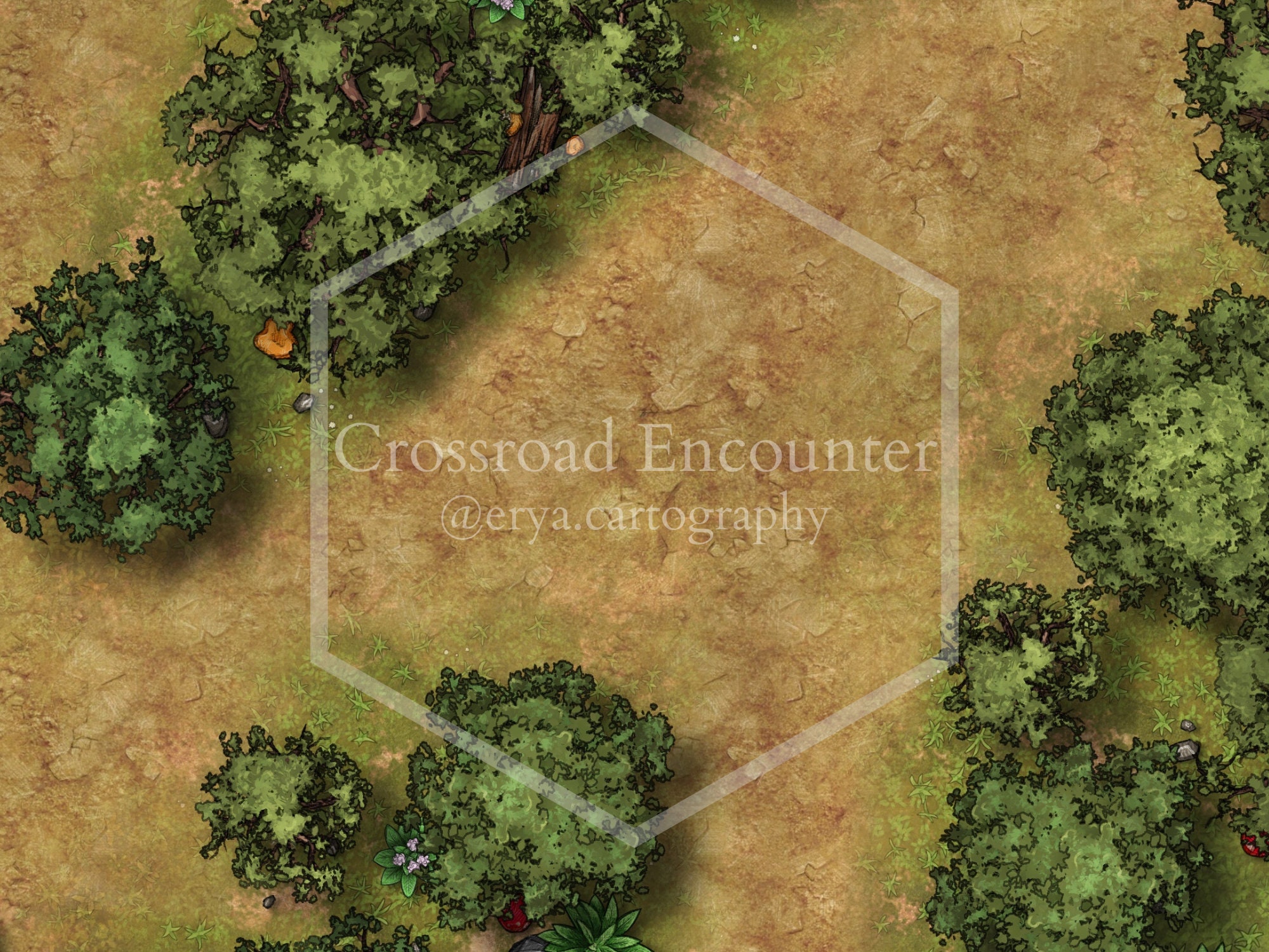 Crossroad Encounter Battle Map 4K 2K, Dnd Map, Dungeons and Dragons ...