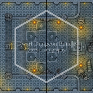 Dwarf Dungeon Bundle 4K, 4 Battle Maps, Dnd Map, Dungeons and Dragons ...