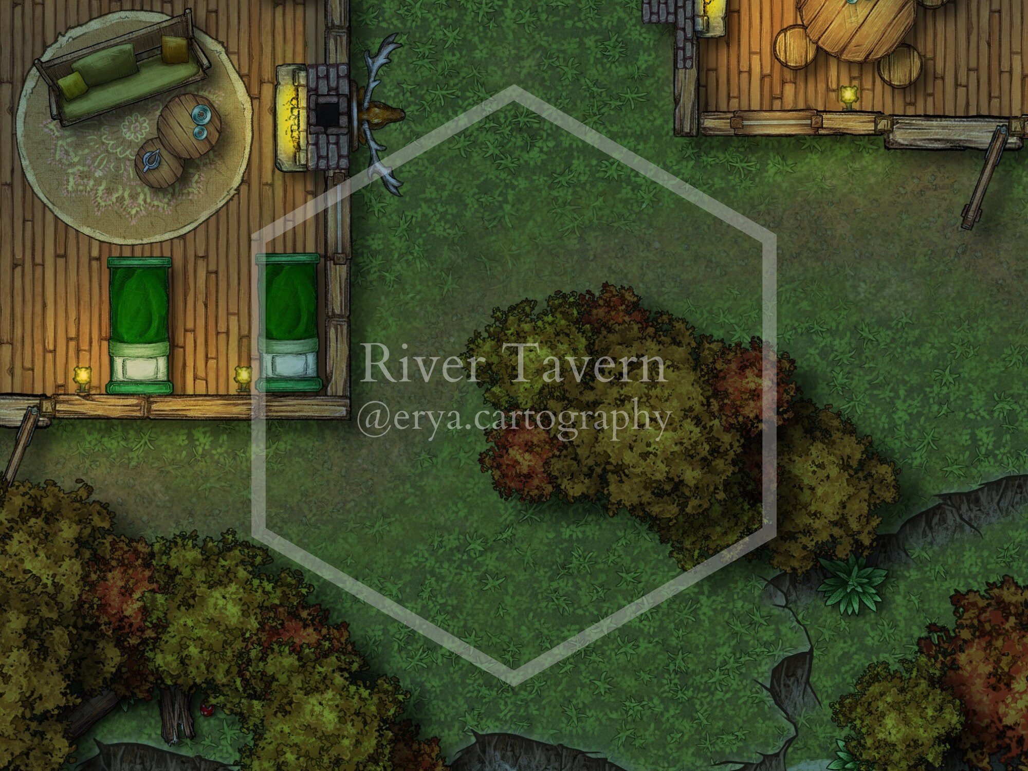 River Tavern Battle Map 4K 2K Dnd Map Dungeons and Dragons - Etsy Israel