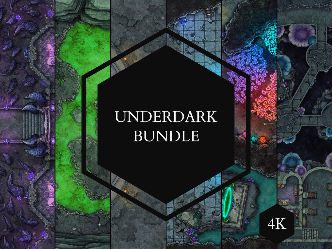 Underdark Bundle 4K, Caves, 8 Battle Maps, Dnd Map, Dungeons and ...
