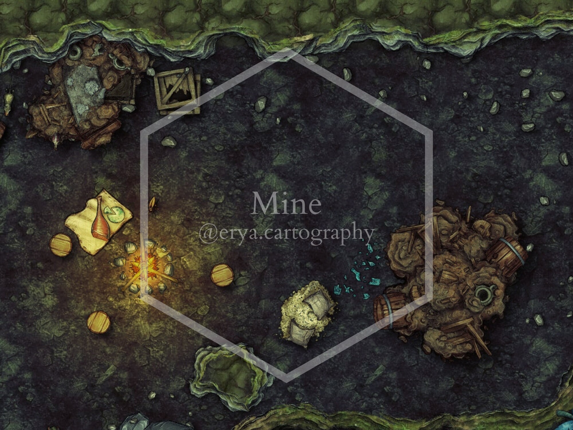 Mine I Battle Map 4K 2K Dnd Map Dungeons and Dragons - Etsy