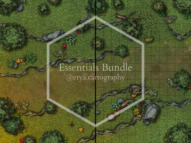 Paquete de mapas esenciales 2K, 10 mapas de batalla, mapa DnD ...