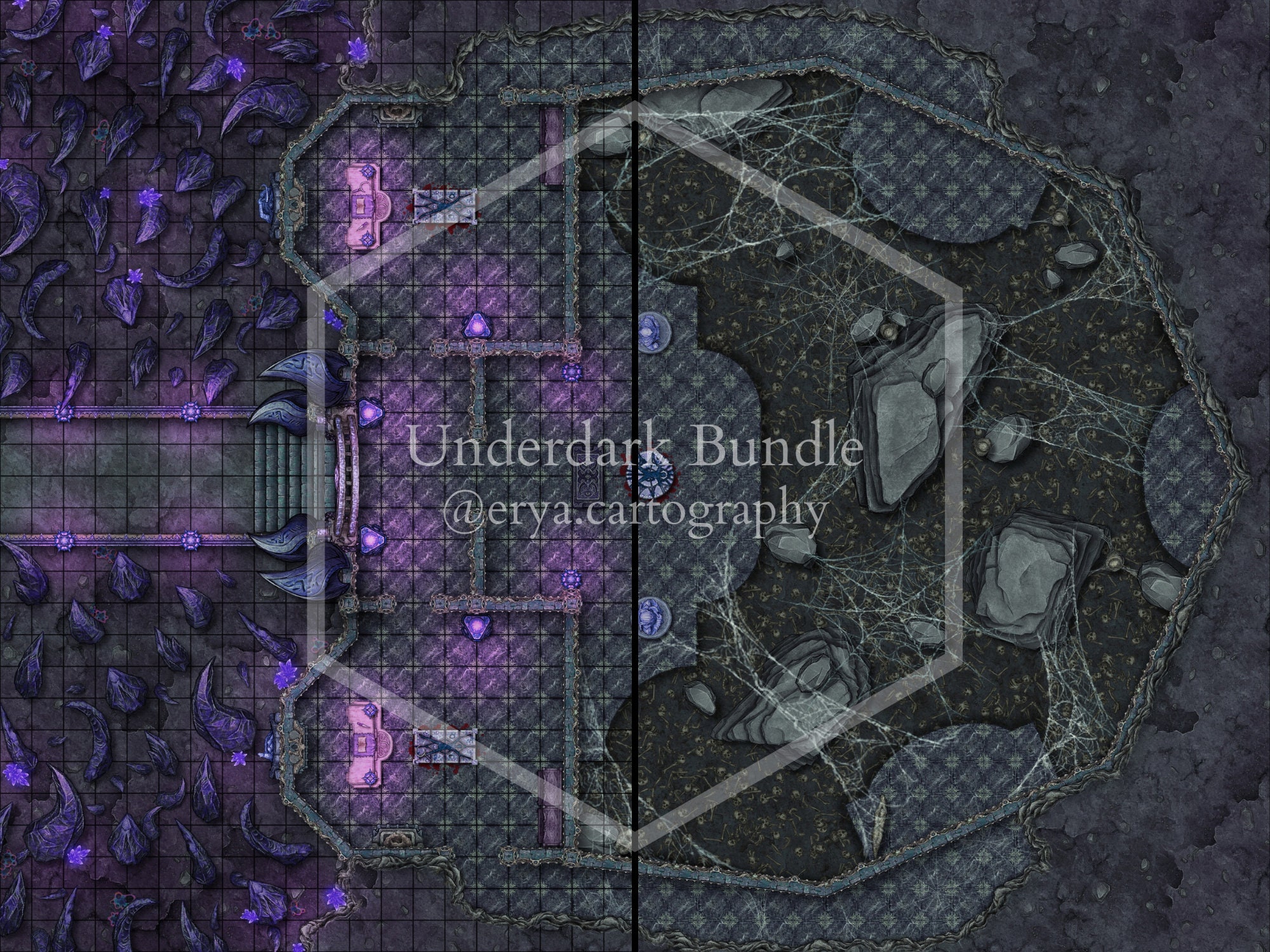Underdark Bundle 4K, Caves, 8 Battle Maps, Dnd Map, Dungeons and ...
